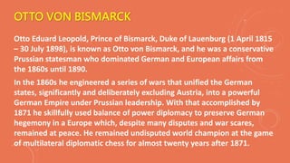 CAMBRIDGE A2 HISTORY: BISMARCK AIMS | PPTX