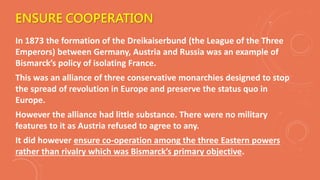 CAMBRIDGE A2 HISTORY: BISMARCK AIMS | PPTX