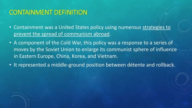 CAMBRIDGE A2 HISTORY: TRUMAN'S CONTAINMENT POLICY | PPTX