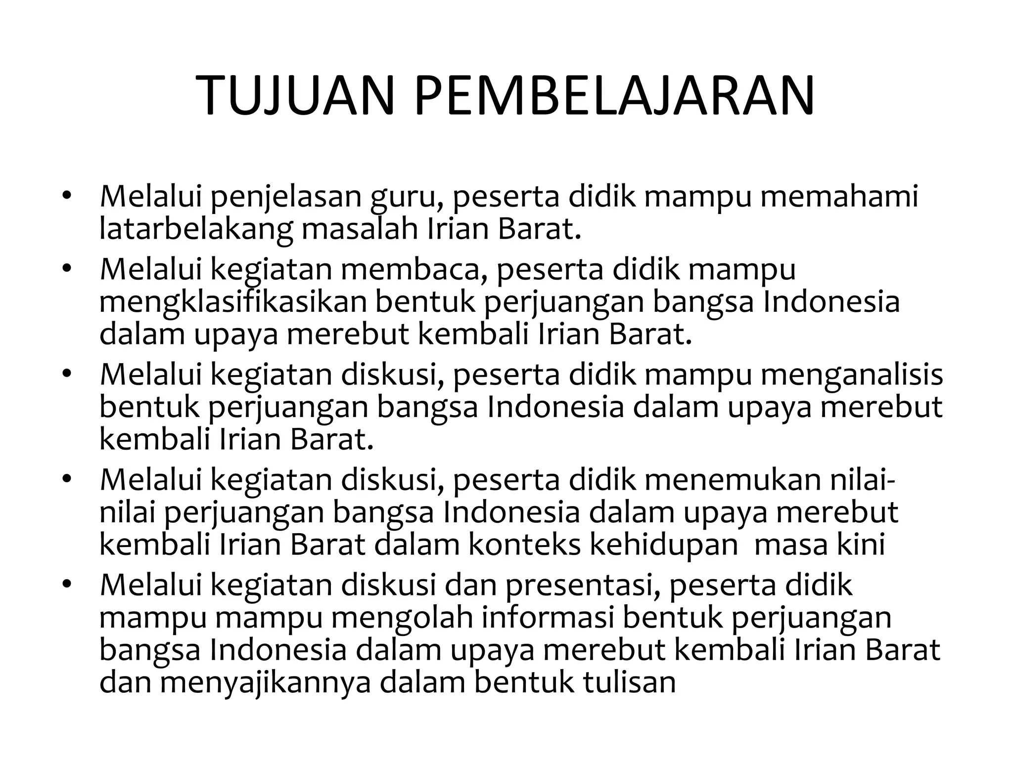 Ppt pembebasan irian barat | PPTX