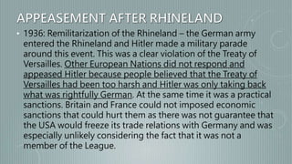 CAMBRIDGE AS HISTORY: APPEASEMENT AND CZECHOSLOVAKIA | PPTX