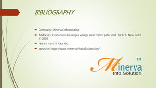 minerva info solution. | PPTX