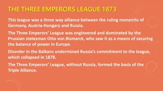 CAMBRIDGE AS HISTORY: ALLIANCES WORLD WAR 1 | PPTX