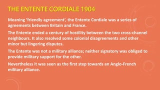 CAMBRIDGE AS HISTORY: ALLIANCES WORLD WAR 1 | PPTX