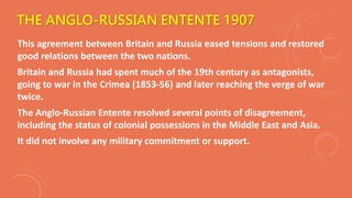 CAMBRIDGE AS HISTORY: ALLIANCES WORLD WAR 1 | PPTX
