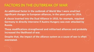 CAMBRIDGE AS HISTORY: ALLIANCES WORLD WAR 1 | PPTX
