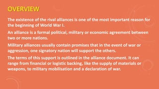 CAMBRIDGE AS HISTORY: ALLIANCES WORLD WAR 1 | PPTX