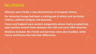 CAMBRIDGE AS HISTORY: ALLIANCES WORLD WAR 1 | PPTX