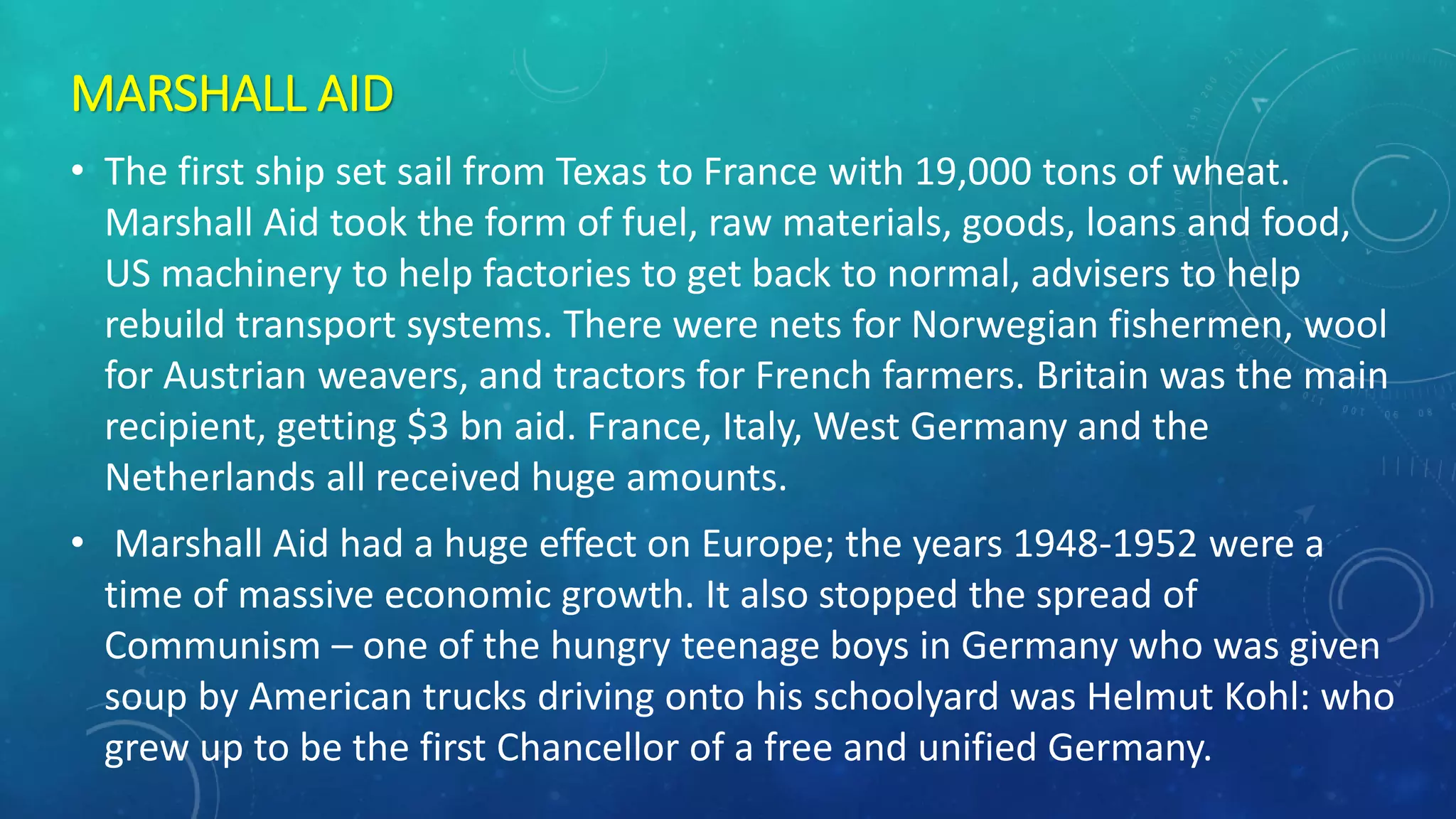 CAMBRIDGE A2 HISTORY: MARSHALL PLAN 1948 | PPTX
