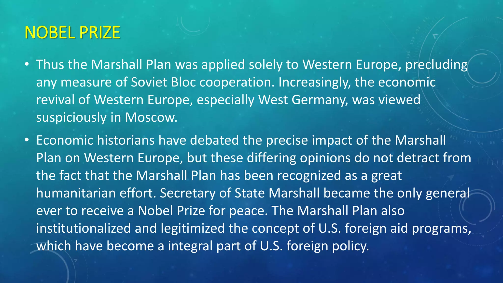 CAMBRIDGE A2 HISTORY: MARSHALL PLAN 1948 | PPTX | Political Issues ...