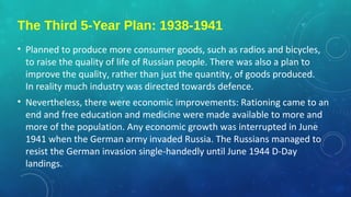CAMBRIDGE A2 HISTORY: STALIN ECONOMIC AIMS - COLLECTIVISATION AND ...