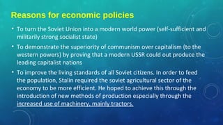 CAMBRIDGE A2 HISTORY: STALIN ECONOMIC AIMS - COLLECTIVISATION AND ...