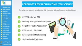Projects for MSc Computer Science Students | PPTX