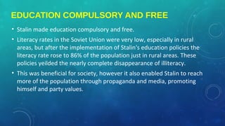 CAMBRIDGE A2 HISTORY: STALIN SOCIAL AIMS - EDUCATION, WOMEN'S RIGHTS ...