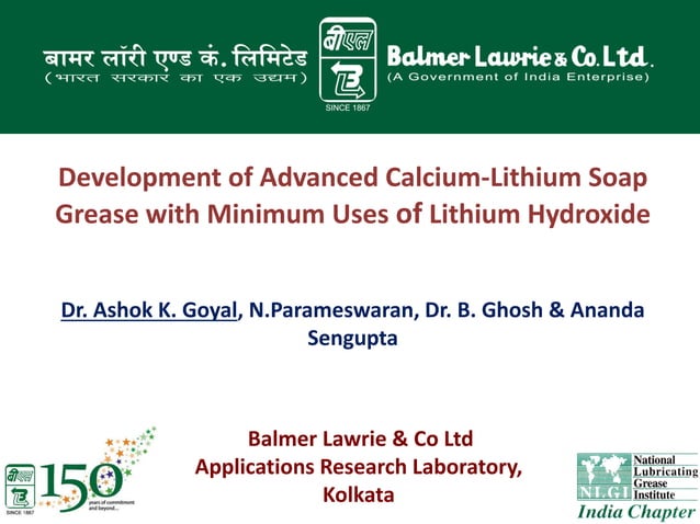 Development of Advanced Calcium-Lithium Soap Grease with Minimum Uses ...