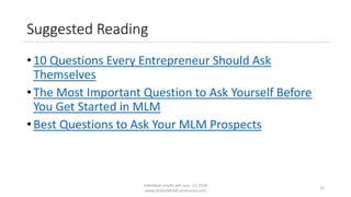 Three Questions to Ask Your Potential MLM Sponsor | PPTX