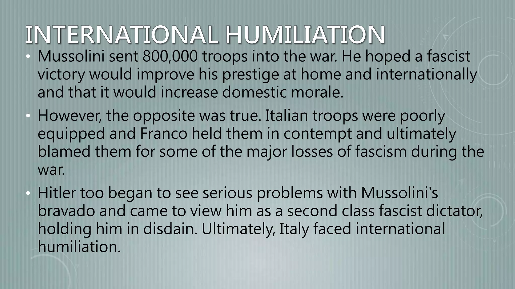 CAMBRIDGE AS HISTORY: AIMS MUSSOLINI FOREIGN POLICY | PPTX