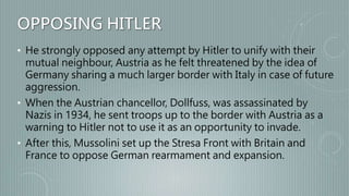 CAMBRIDGE AS HISTORY: AIMS MUSSOLINI FOREIGN POLICY | PPTX