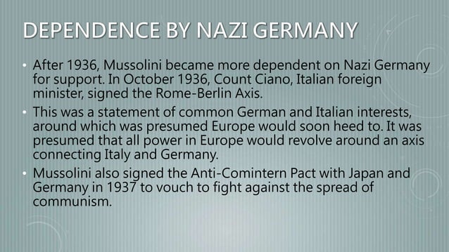 CAMBRIDGE AS HISTORY: AIMS MUSSOLINI FOREIGN POLICY | PPTX