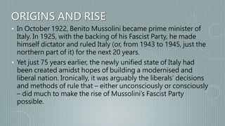 CAMBRIDGE AS HISTORY: AIMS MUSSOLINI FOREIGN POLICY | PPTX