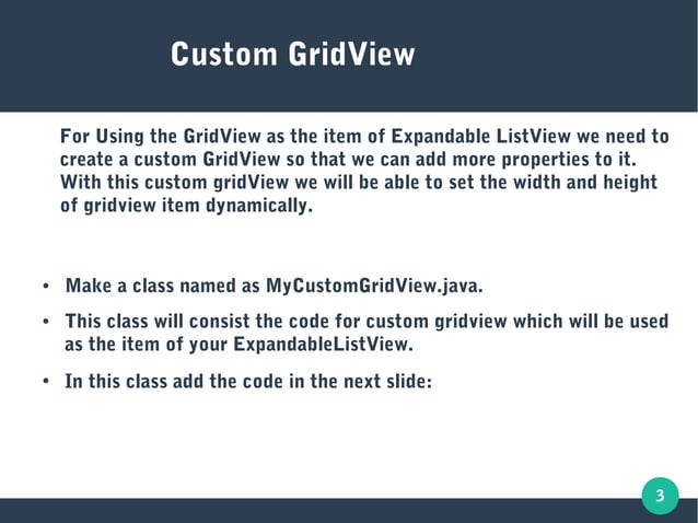 ExpandableListView and GridView | PPT