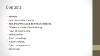 fundamental of crash test | PPTX