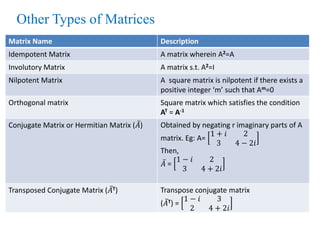 matrix algebra | PPTX