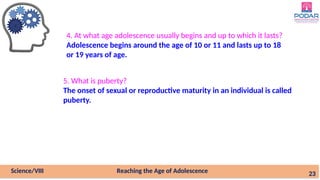 Comprehensive Overview of Adolescence and Puberty in Human Growth | PPSX
