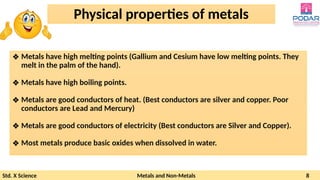 Metals and Non-Metals PPT CLASS 10 SCIENCE | PPSX