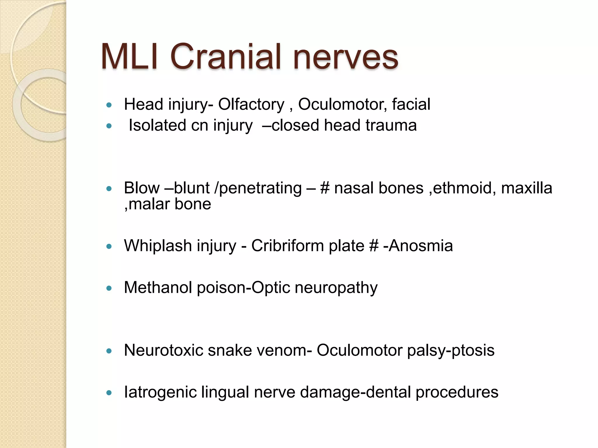 anatomy of cranial nerves and its medicolegal importance | PPTX