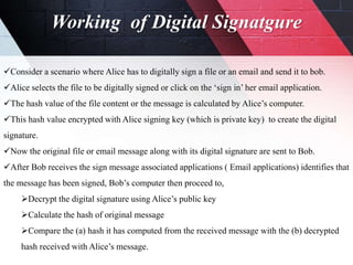 Creation & Verification of Digital Signature using Digisigner | PPTX