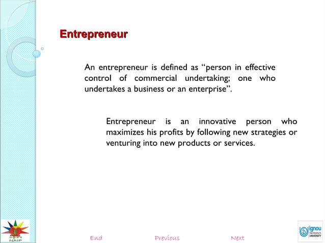 Introduction to entrepreneurship development | PPT