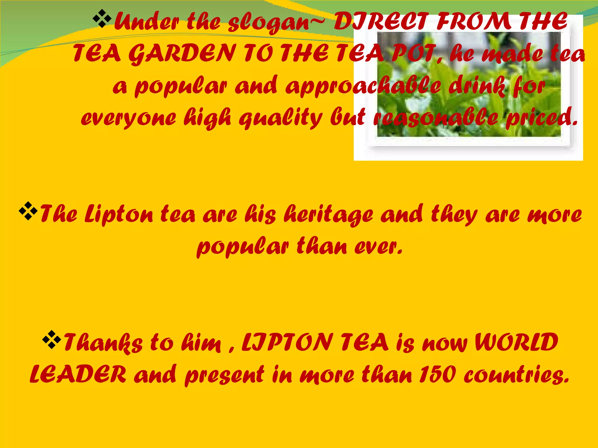 Lipton complete ppt by KIRAN SHAUKAT | PPT