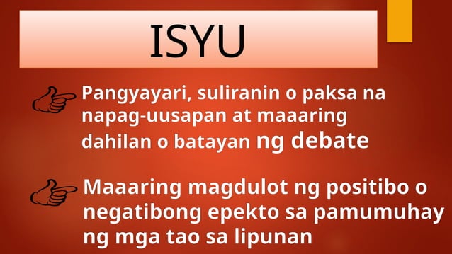 PPT1 KONTEMPORARYONG ISYU UNANG MARKAHAN.pptx