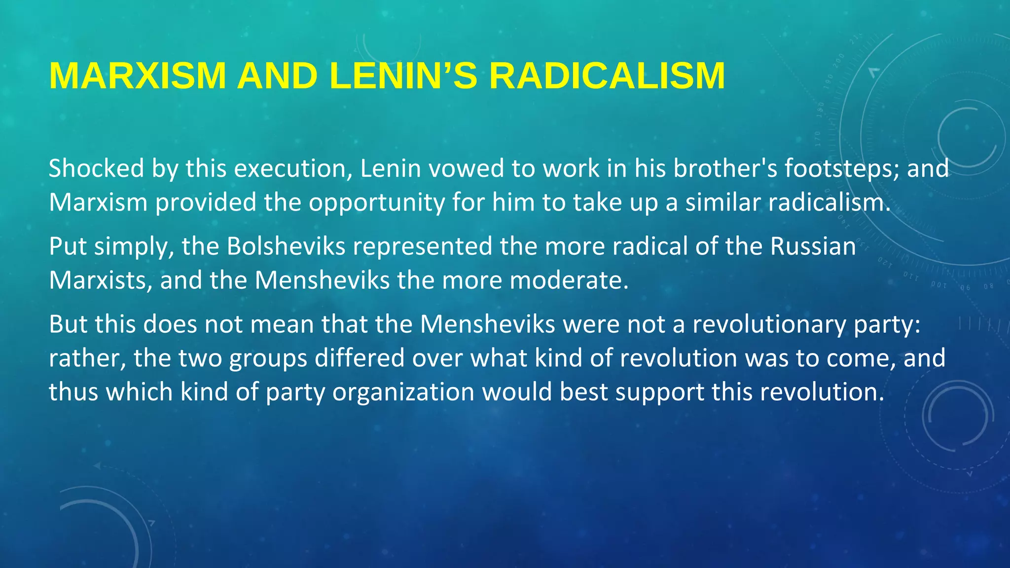 CAMBRIDGE A2 HISTORY: LENIN AND MARXISM | PPT