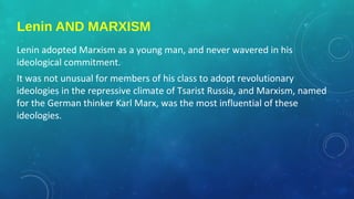 CAMBRIDGE A2 HISTORY: LENIN AND MARXISM | PPT