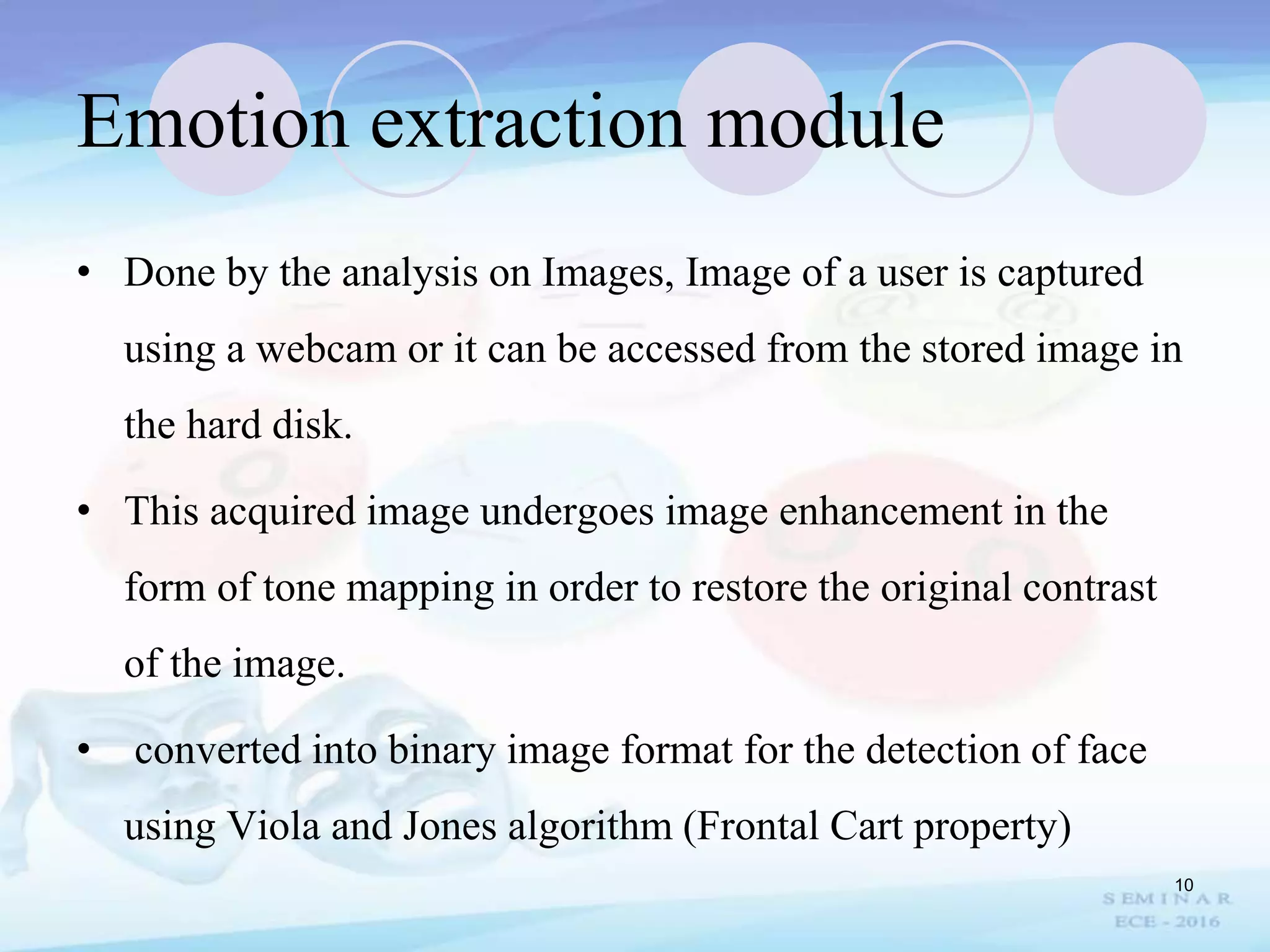 Emotion based music player | PPTX