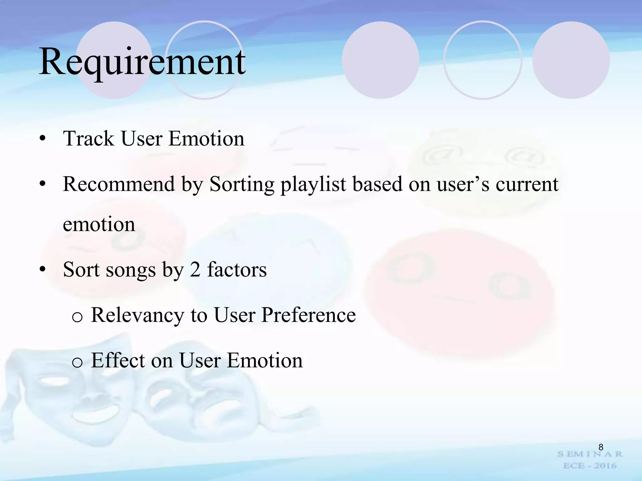 Emotion based music player | PPTX