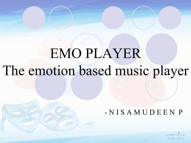 Emotion based music player | PPTX | Digital Audio | Computer Software and Applications