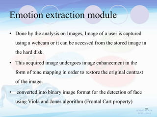 Emotion based music player | PPTX