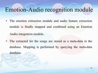 Emotion based music player | PPTX