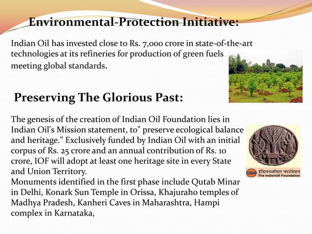 CSR in Indian Oil | PPTX | Business | Business and Finance