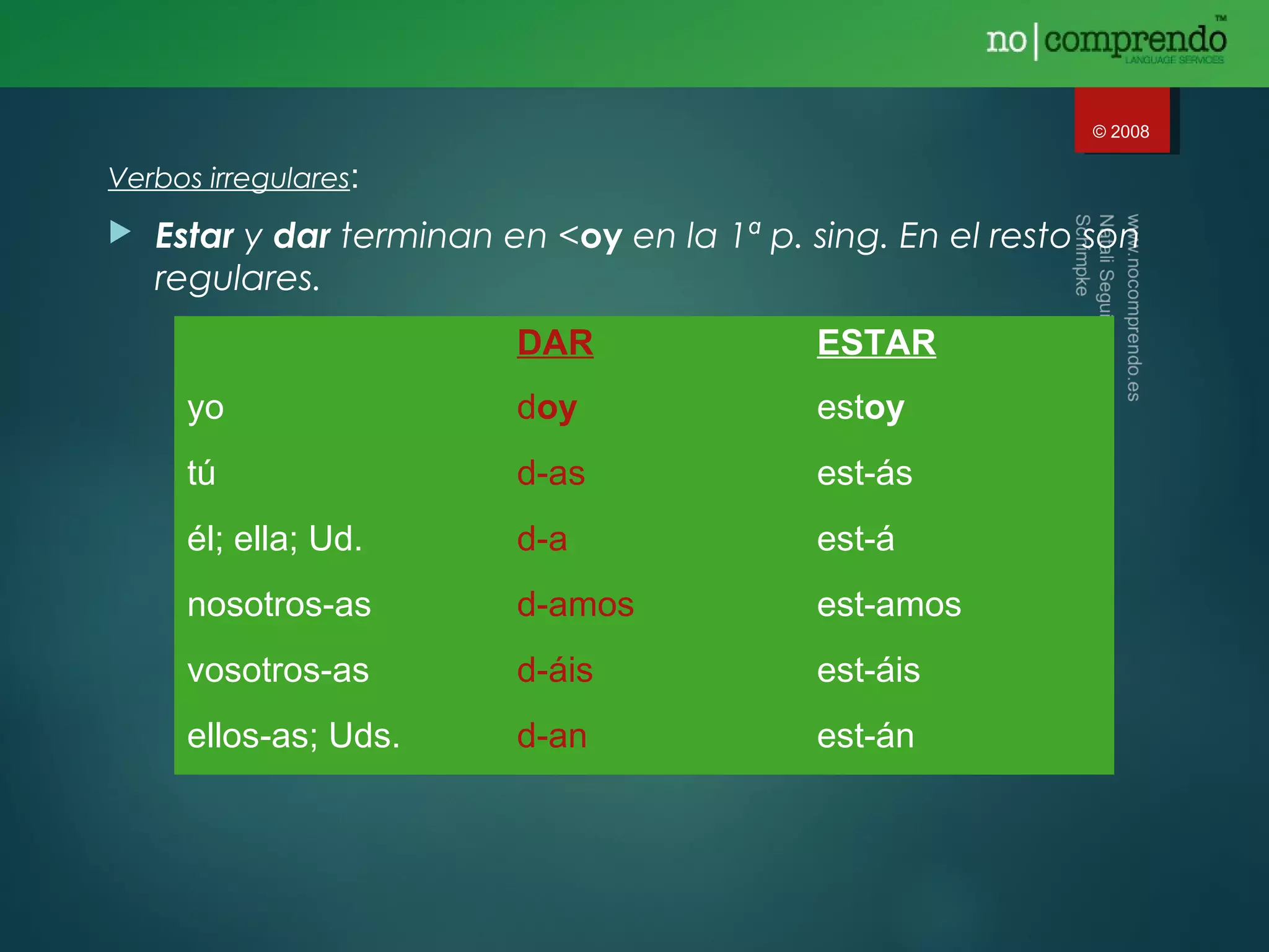 Presente indicativo Espanhol | PPT
