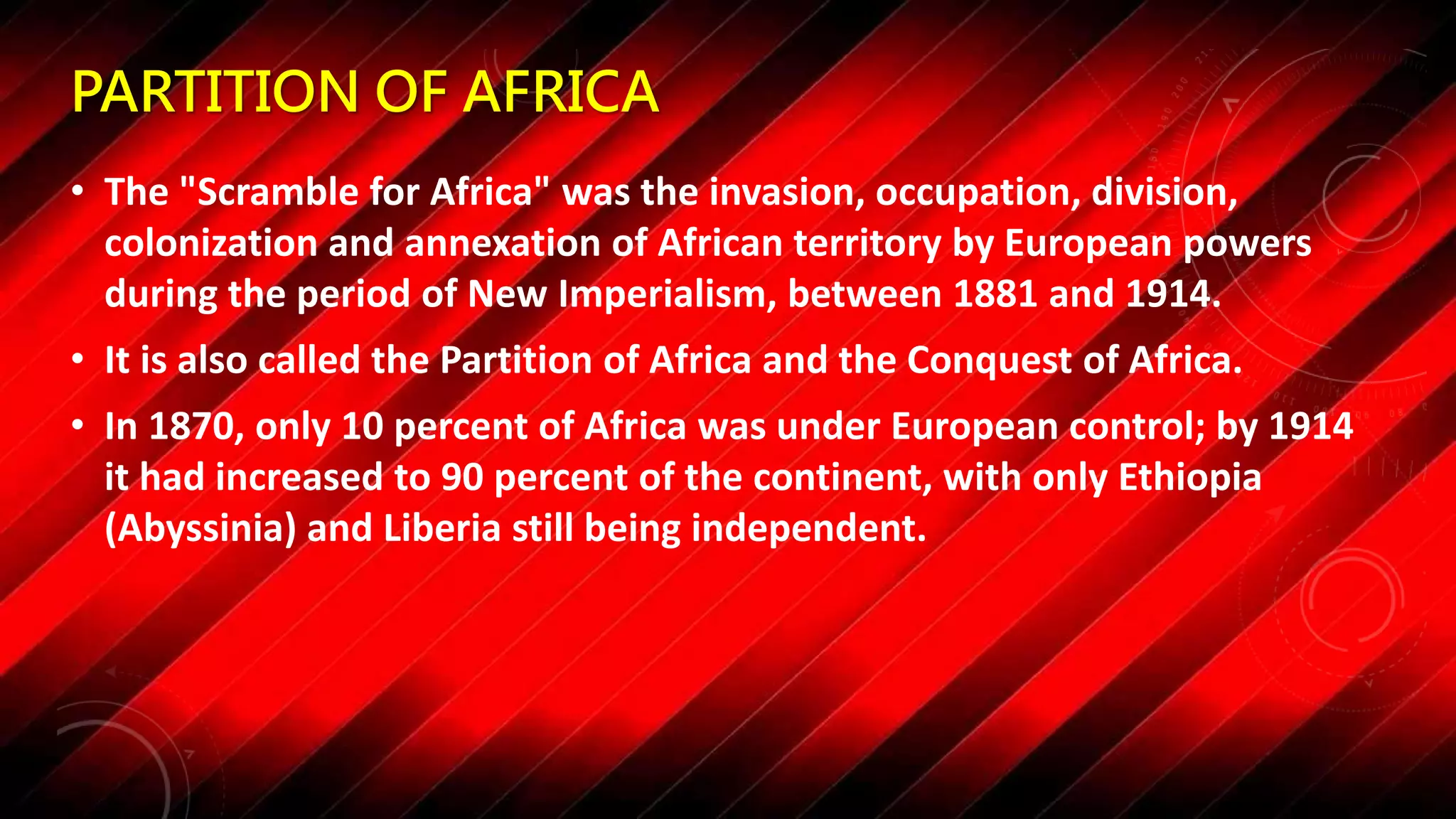 CAMBRIDGE AS HISTORY: SCRAMBLE FOR AFRICA | PPTX