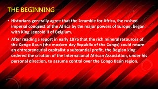 CAMBRIDGE AS HISTORY: SCRAMBLE FOR AFRICA | PPTX
