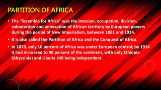 CAMBRIDGE AS HISTORY: SCRAMBLE FOR AFRICA | PPTX