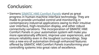 SIMATIC HMI Comfort Panels: Elevate Your Industrial Control | PPTX