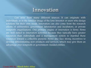 Ppt 1 sources of innovation | PPTX