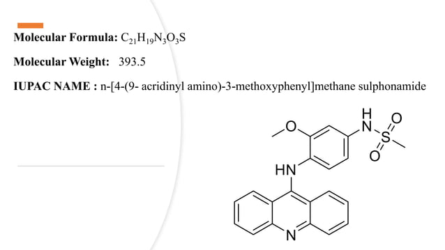 Synthesis and Uses of Amsacrine and Prochlorperazine | PPTX | Cancer ...