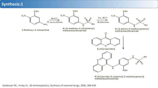 Synthesis and Uses of Amsacrine and Prochlorperazine | PPTX | Cancer ...